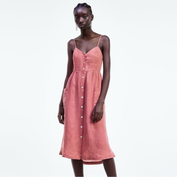 Zara | Dresses | Zara Linen Dress | Poshmark